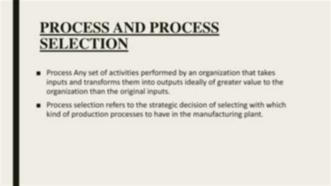 SOLUTION: Design of manufacturing process 1 - Studypool
