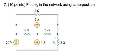 Solved Points Find V In The Network Using Chegg