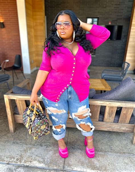 Womens Distressed Denim •plus Size Fashion Iamcurvyglam Plus Size