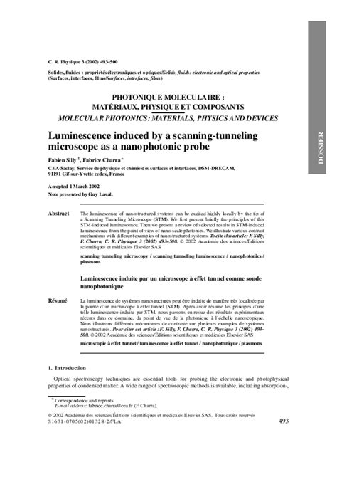 pdf luminescence induced by a scanning tunneling microscope as a