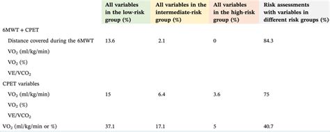 risk assessment according to different exercise variables download