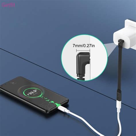 Getf Type C สายไฟโค้ง 90 องศา สายไฟหัวตรง รองรับข้อมูลการชาร์จ Shopee Thailand