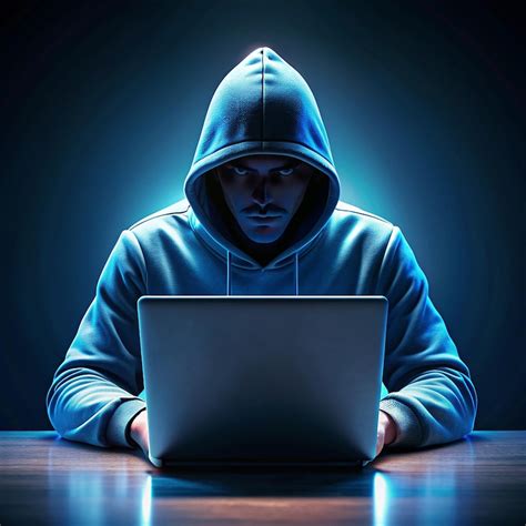 Premium Photo In The Shadows Realistic Hacker Computer Composition