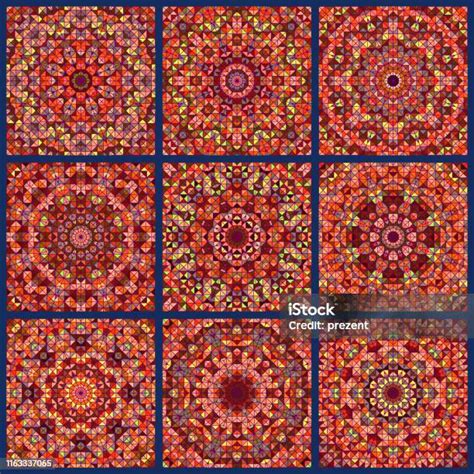 민족 인도 패치 워크 배경의 디지털 패턴입니다 원활한 벽지 토착 문화 전통 도자기 장식 모자이크 컬러 세라믹 타일 프린트 패턴 0명에 대한 스톡 벡터 아트 및 기타 이미지