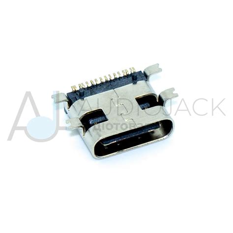 Разъём Usb Type C гнездо Type C 16pin монтажное Smd на плату 4 крепления Usb C 02 купить в