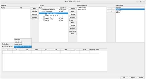 Material Library Calculix Official Versions Are On Calculixde