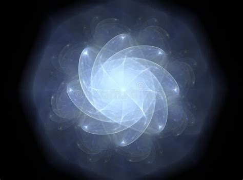 Particles Of Abstract Fractal Forms On The Subject Of Nuclear Physics Science And Graphic Design