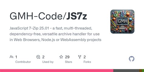 Github Gmh Codejs7z Javascript 7 Zip 2501 A Fast Multi Threaded Dependency Free