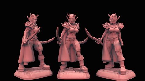 Stl File Dark Elf Female Captain 01 011・3d Printable Design To Download・cults