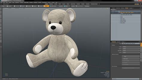 테디 베어 밝은 색상 앉아 3d 모델 49 3ds Blend C4d Fbx Max Ma Lxo Obj Free3d