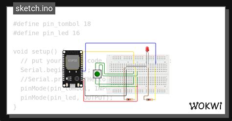 GPIO Light Push Button Wokwi ESP STM Arduino Simulator