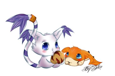 Gatomon And Patamon By BlackBodyElectric On DeviantArt
