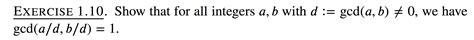 Solved Exercise 110 Show That For All Integers A B With D
