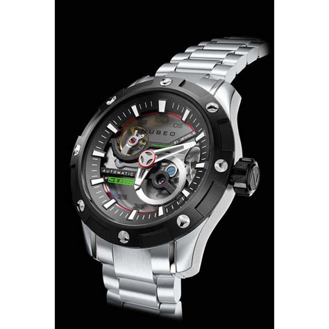 Nubeo Pioneer Bridge Automatic Black Dial Mens Watch Nb 6048 22