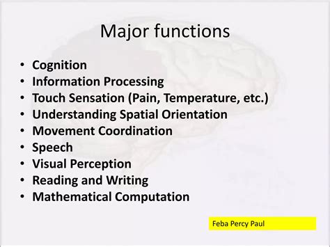 Functions Of Parietal Lobe PPTX