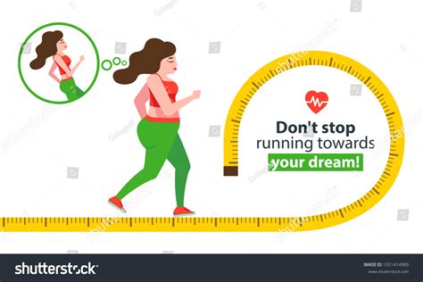 Woman Body Transformation Concept Running Girl Stock Vector Royalty Free