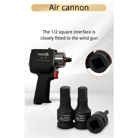 Imported Electric Wrench Socket Full Set Extended Auto Repair Large Medium And Small Flying