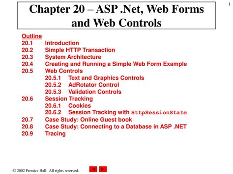 Ppt Web Forms And Controls In Aspnet Building User Friendly