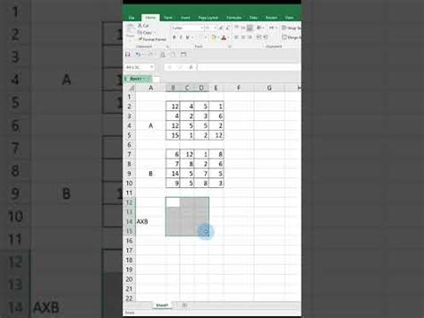 Cara Mengalikan Matriks Di Microsoft Excel Shorts YouTube