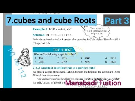 8th Class Maths Chapter 7 Cubes And Cube Roots Try These Pg No 112