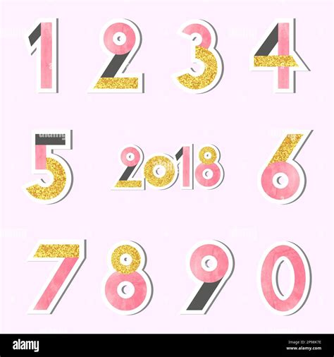 numbers in colors stock vector images alamy