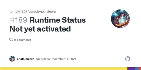 Runtime Status Not Yet Activated · Issue 189 · Tomoki1207vscode Pdfviewer · Github