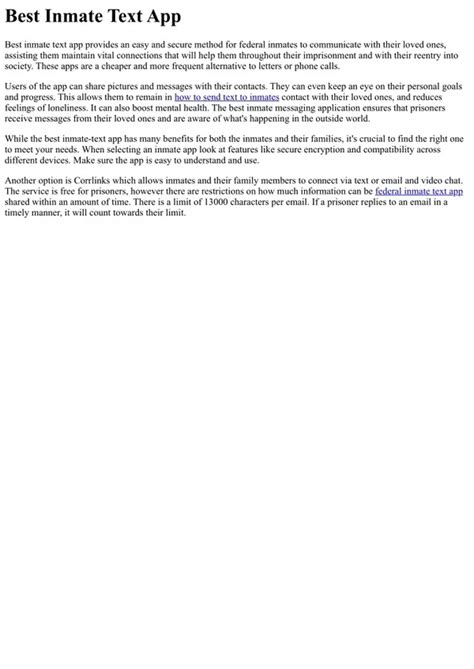 Ppt Best Inmate Text App Powerpoint Presentation Free Download Id 13612046