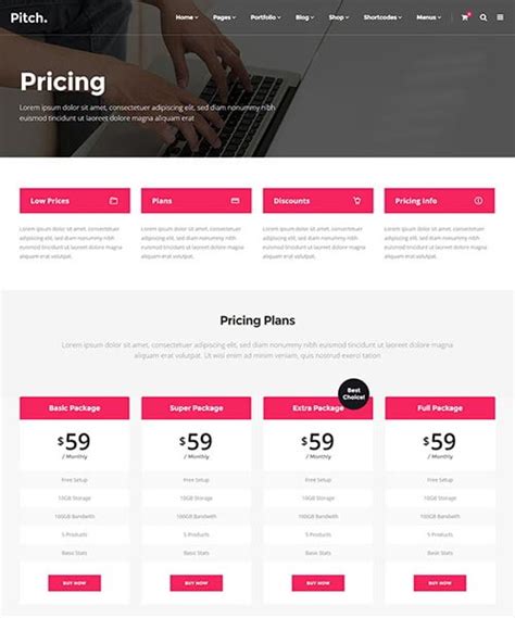 25 Wordpress Themes With Useful Pricing Tables Dzinewatch