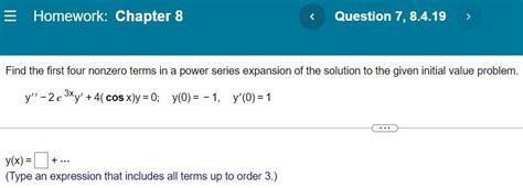 Solved Homework Chapter 8 Question 7 8 4 19 Find The