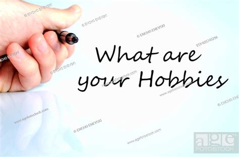 What Are Your Hobbies Text Concept Isolated Over White Background Stock Photo Picture And Low
