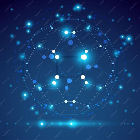 Premium Vector Abstract Vector 3d Wireframe Geometric Object Clear Eps 10