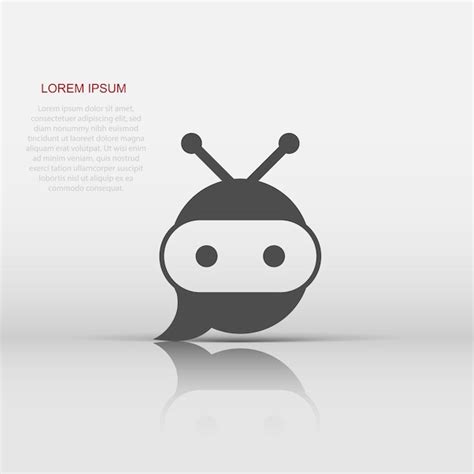 Premium Vector Cute Robot Chatbot Icon In Flat Style Bot Operator Vector Illustration On White