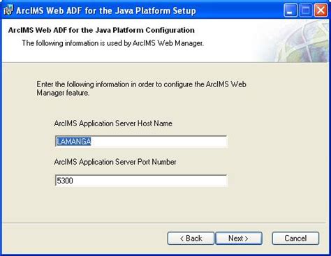 Installing Arcims Web Manager