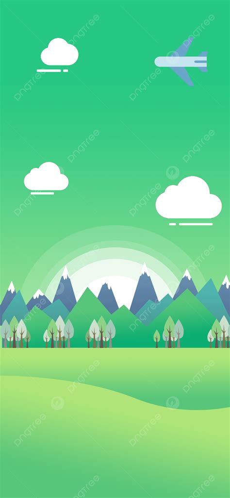 만화 손으로 그린 녹색 식물 풍경 그림 배경 봄 배경 따뜻한 배경 아름다운 배경 배경 일러스트 및 사진 무료 다운로드 Pngtree