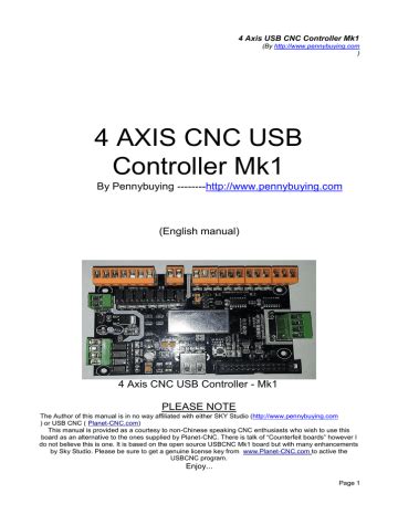 Axis USB CNC Mk Controller User Manual Manualzz