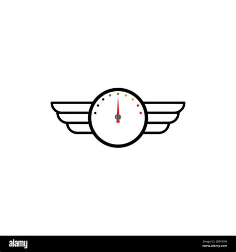 Speedometer Wings Vector Design Template Illustration Stock Vector Image And Art Alamy