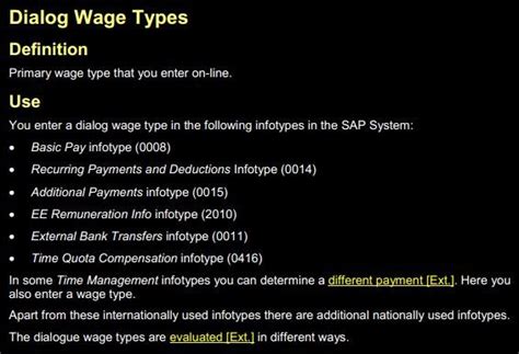 Sap Hr Wage Types And Tables Sap Stack