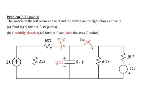 Solved Problem 7 12 Points The Switch On The Left Opens At