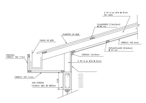 Roofing Block Detail Section 2d View Cad Construction Block Autocad File