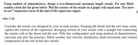 Solved Using Method Of Characteristics Design A