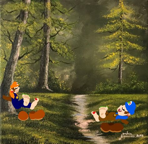 Ych Tgfemale Marigi And Luigario Resting Barefeet By Mizit On Deviantart