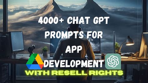 Chat GPT Prompts With Resell Rights App Development Coding App Developer App Development