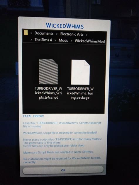 Problem With Turbodriver Wickedwhims Scripts Ts4script Technical Support Wickedwhims Loverslab