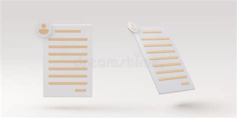 3d render documents personal data vector illustration stock vector