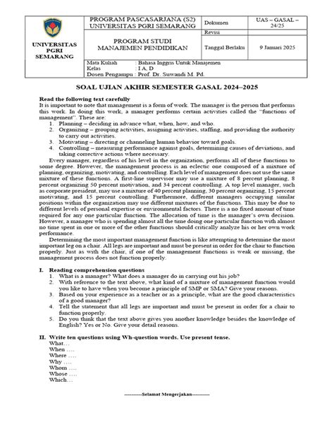 1 Bahasa Ingris Untuk Manajemen Prof Dr Suwandi M Pd 1 Ad Pdf Cognition Psychology