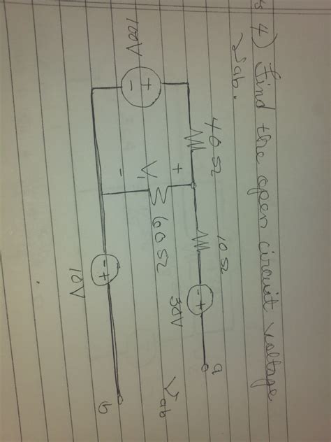 Solved Find The Open Circuit Voltage Vab Chegg Com