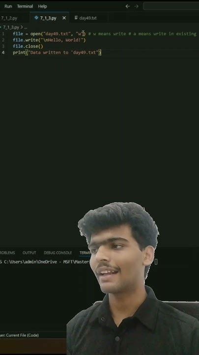 Day 50 Of 100 Days Python Series File Handling Writein File Shorts