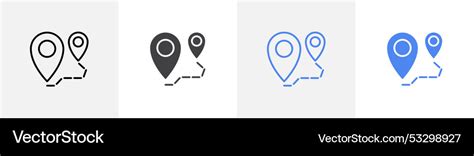 Route Icon Set Use For Web Ui Or App Royalty Free Vector