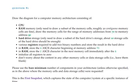 Draw The Diagram For A Computer Memory Architecture Chegg