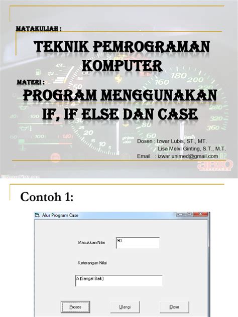 04 Contoh Program If Dan If Else Dan Case Pdf